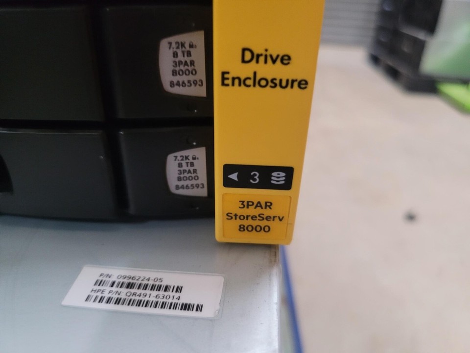(72TB) HP 3PAR STORESERV 8000 STORAGE ARRAY 24 x 3TB SAS HDD 12G ...