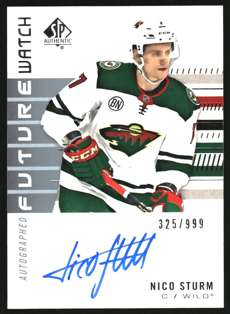 2019-20 SP Authentic #166 Nico Sturm FW /949* Rookie Autograph | eBay