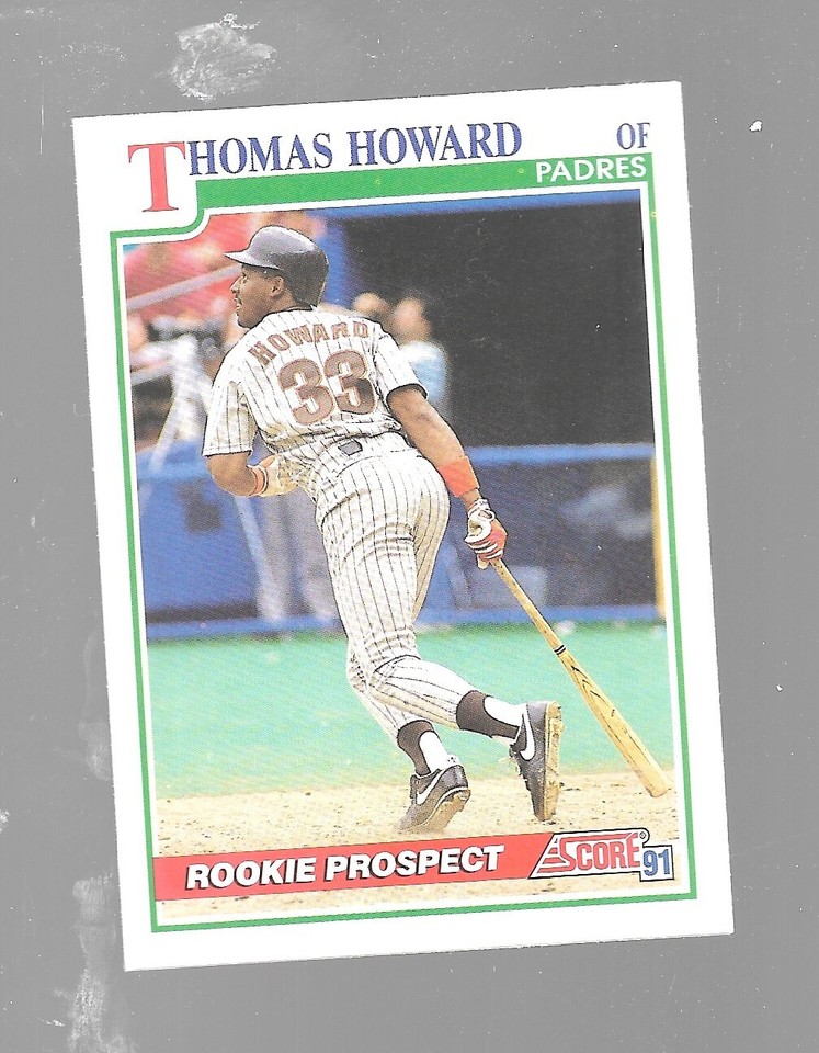1991 Score Thomas Howard 335 Rookie Prospect San Diego Padres Baseball ...