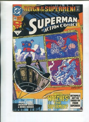 ACTION COMICS 689 X2 VF WPGS V1 DC COMICS 1992! SUPERMAN'S 1ST BLACK ...