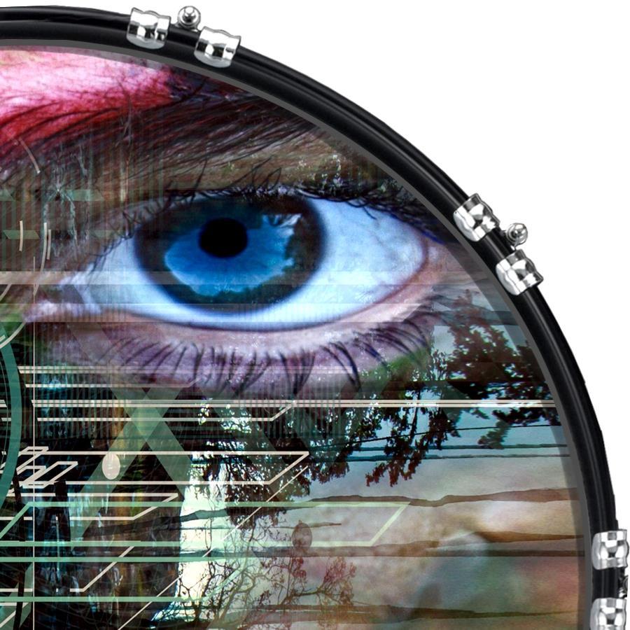 20" Custom Bass Kick Drum Front Head Graphic Graphical Insanity 1 | eBay