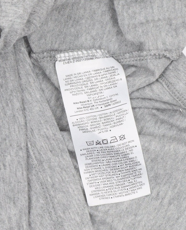 Mens UK Size L Nike Grey Cotton T-Shirt | eBay UK