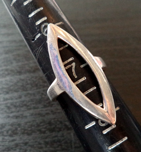 STUNNING VINTAGE ESTATE SIGNED STERLING SILVER CHUNKY SZ 7 RING ...