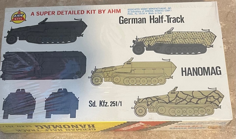 AHM Hanomag German Half Track Model Kit #K554 SEALED! ©1974 | eBay
