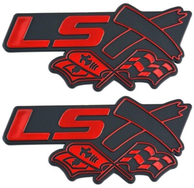 2Pcs LSX Flag Airplane Emblems 3D Car Badge Fender Door Trunk Decal ...