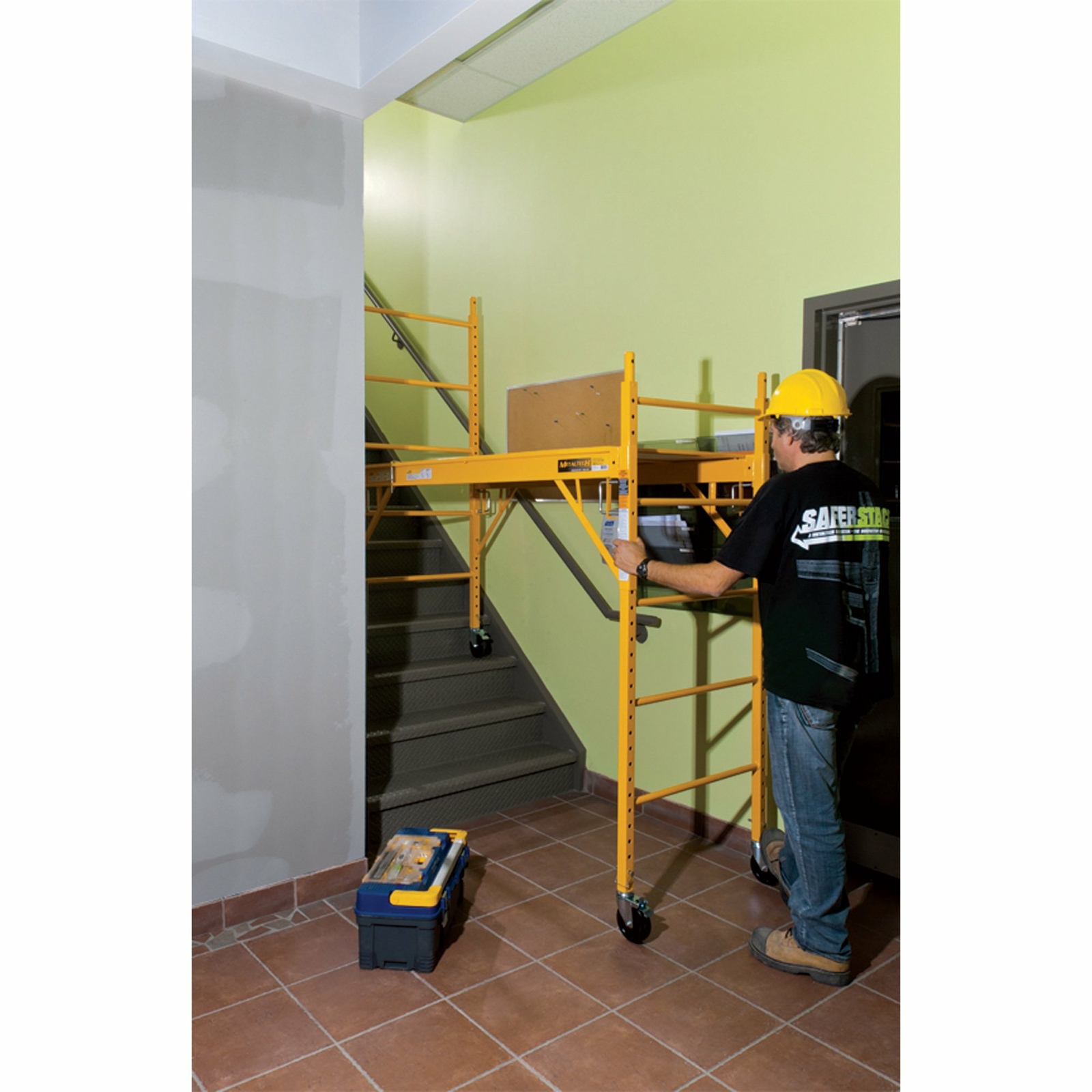 12 Ft Scaffold 2 Story Rolling 1000lb Capacity Painting Drywall ...