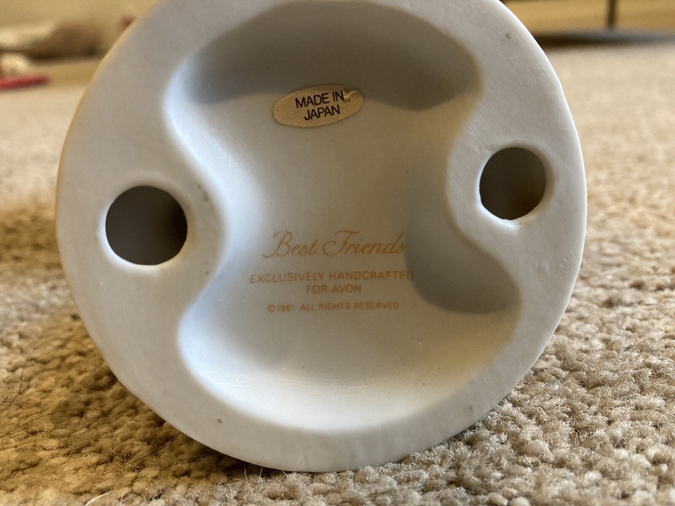 AVON VINTAGE BEST FRIENDS PORCELAIN FIGURINE Exclusively Handcrafted ...