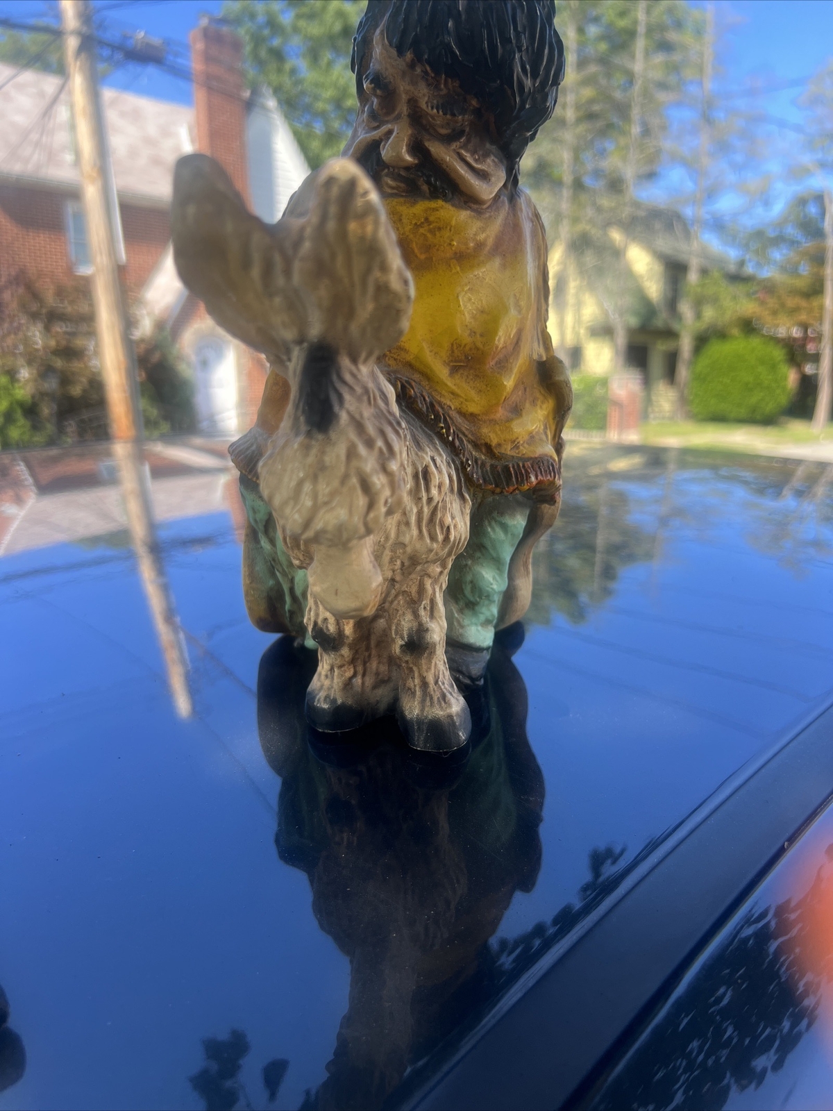 1972 Universal Statuary 9 1/2" Mexican Poncho Riding Donkey Statue ...