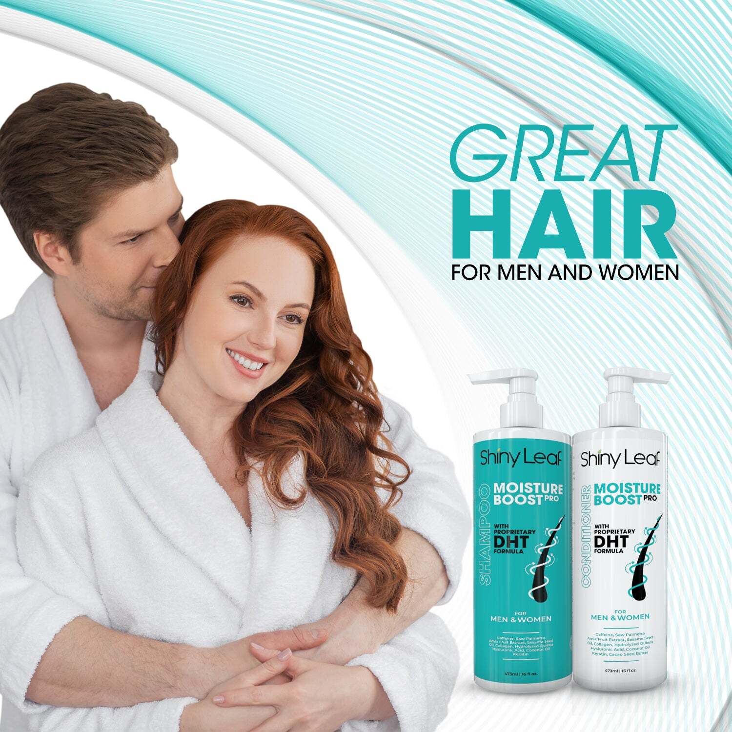 Moisture Boost Pro Shampoo and Conditioner with Proprietary DHT Formula ...