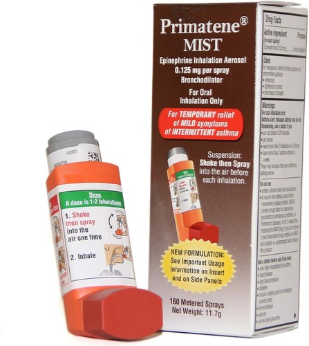 Primatene Mist Epinephrine Inhalation Aerosol Bronchodilator, 0.125mg ...