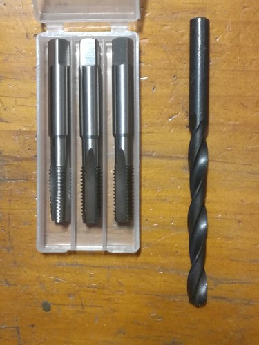 UNC 3/8" X 16 RH HSS 3X Hand Tap set Taper Inter bottom +tapping drill ...