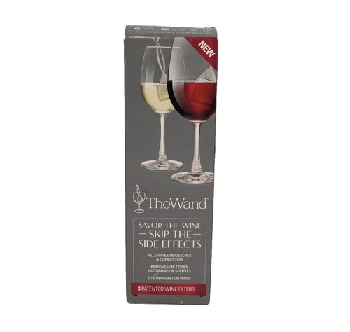 The Wand Wine Filter Histamine and Sulfite (3-Pack) BPA Free USA Sealed ...