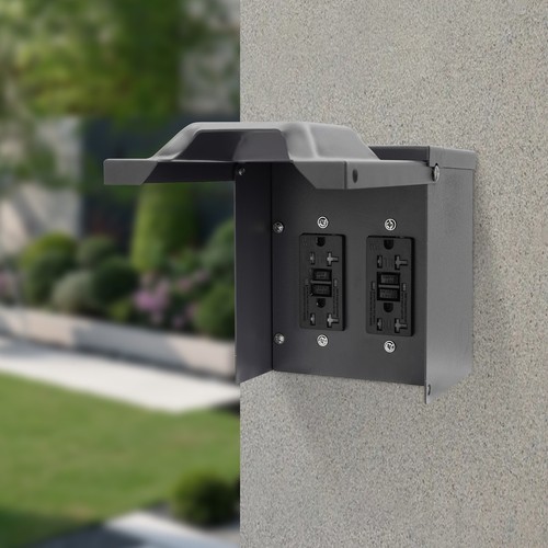 Power Outlet Box 20A 125V Electrical Outdoor Receptacle Box Waterproof ...