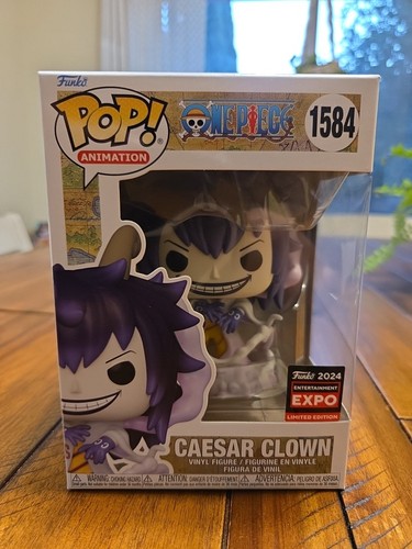 Funko Pop Caesar Clown #1584 One Piece C2E2 Shared Sticker Exclusive ...