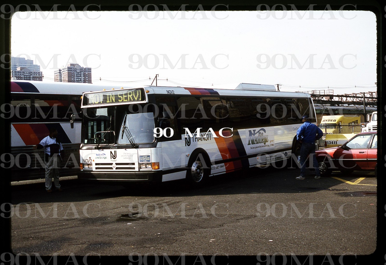 NEW JERSEY TRANSIT-NJT. FLXIBLE BUS #NGV2. Original Slide. Newark (NJ ...