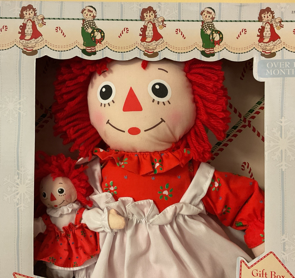 Raggedy Ann Limited Edition Holiday Doll w/ Mini Doll & Ornament ...