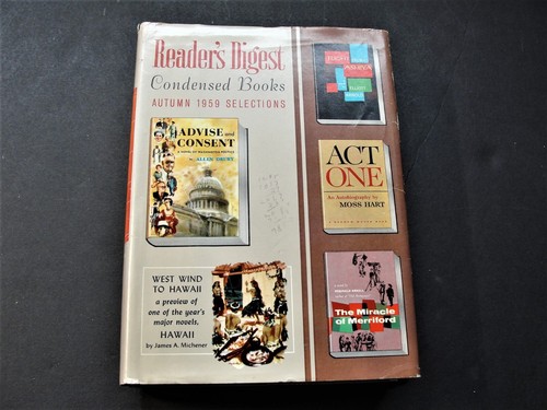 Readers Digest Condensed Books- Autumn Selections, Volume 4, 1959 Book ...