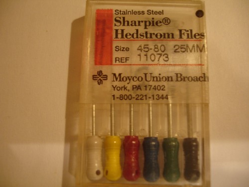 8 Packs Union Broach Endo Hedstrom (6/Pkg) 25mm Assorted Pack #45-80 ...