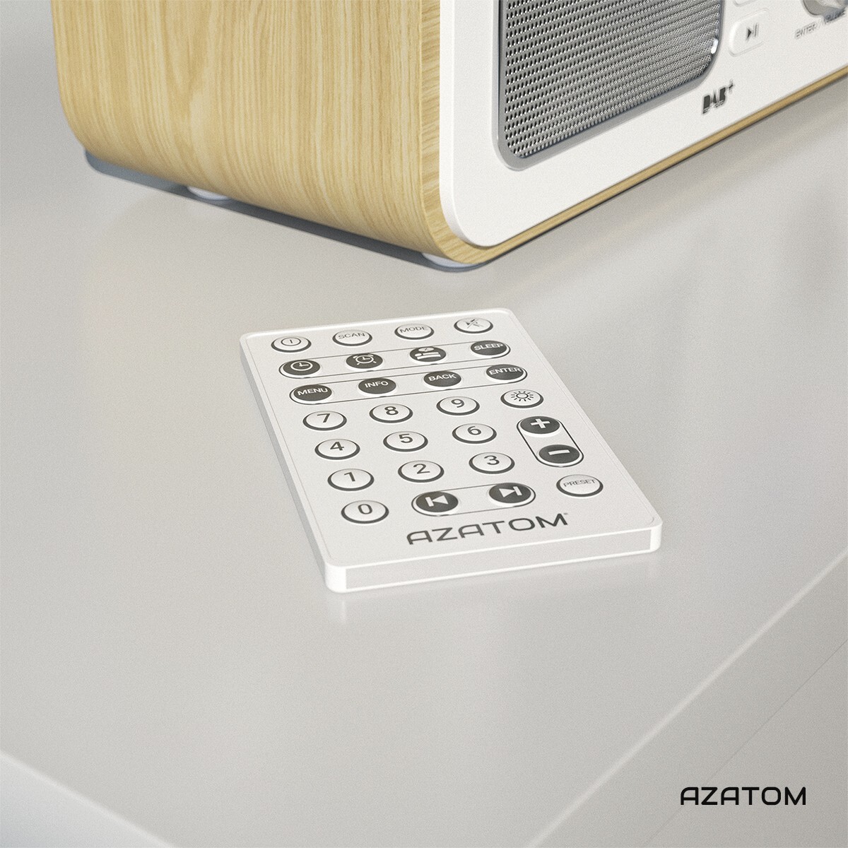 Azatom DAB DAB+ FM Radio Clock Speaker Portable Alarm Bluetooth ...