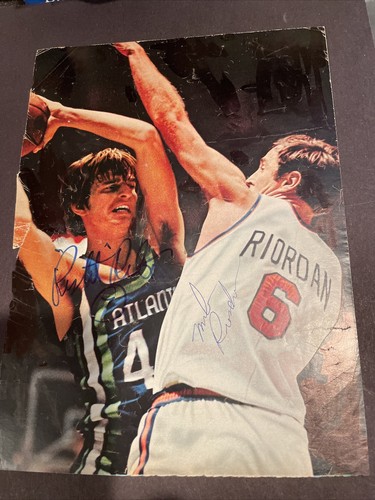 Pete Maravich/ Mike Riordan Autographed 8x10 Magazine Photo JSA ...