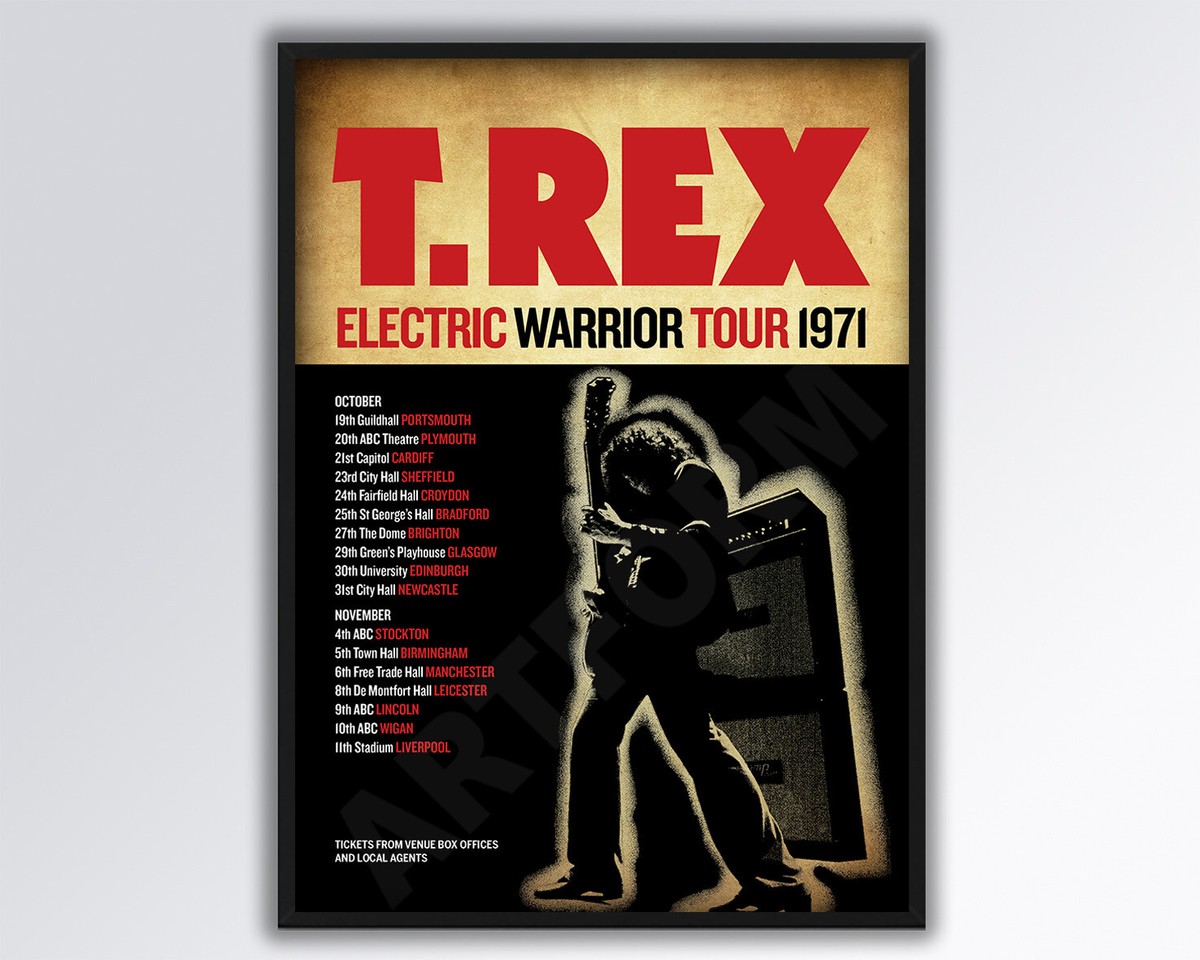 T Rex Band Poster T. Rex Now Playing (Red Vinyl) Pop Music