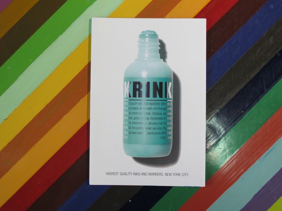 Graffiti art show card zine color chart - Molotow Krink Montana Ironlak ...
