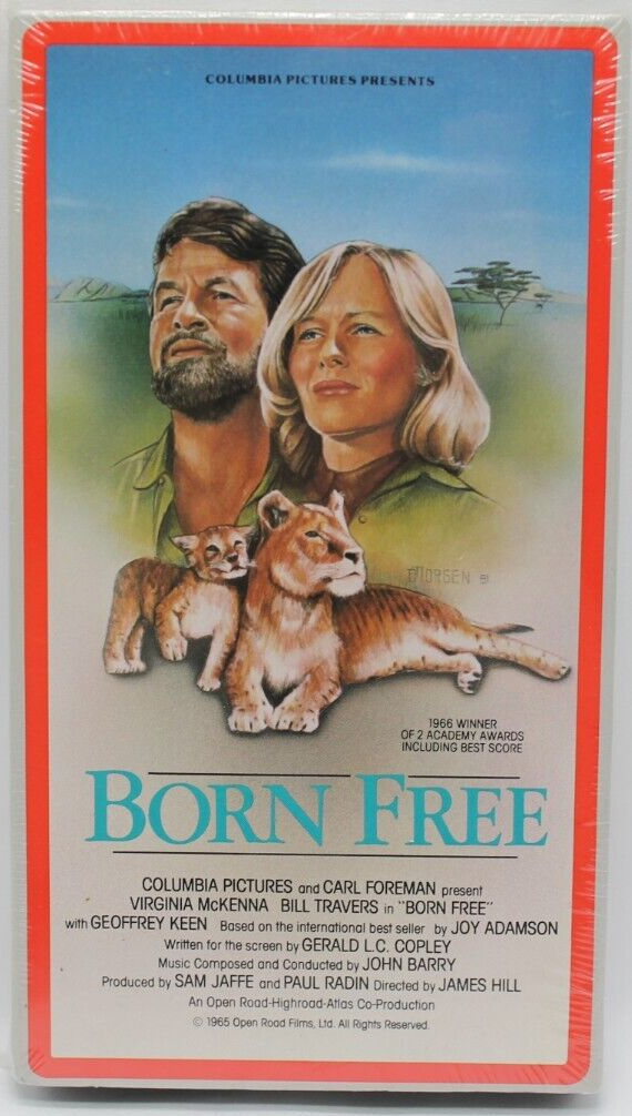 NEW Born Free VHS 1984 Virginia McKenna Bill Travers Lion Africa Movie ...
