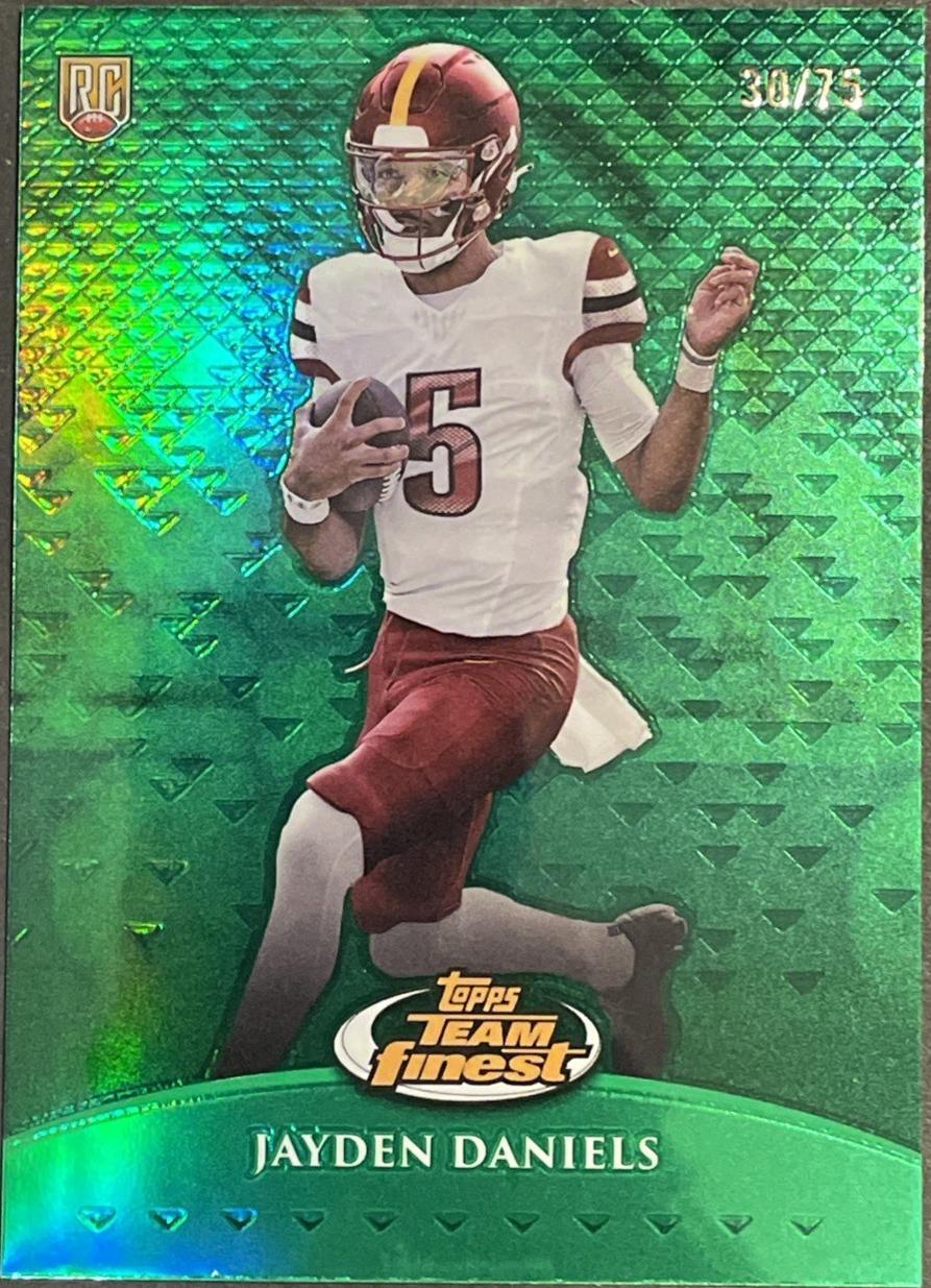 2024 Topps Finest - Team Finest Jayden Daniels #TF-2 Green Refractor ...