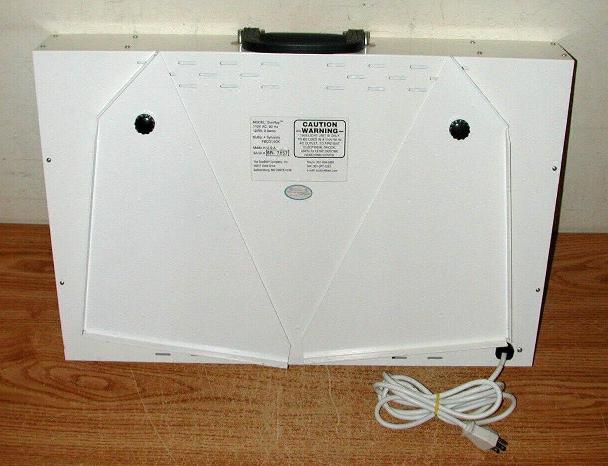 THE SUN BOX COMPANY SUN RAY BRIGHT LIGHT THERAPY BOX LAMP WORKS | eBay