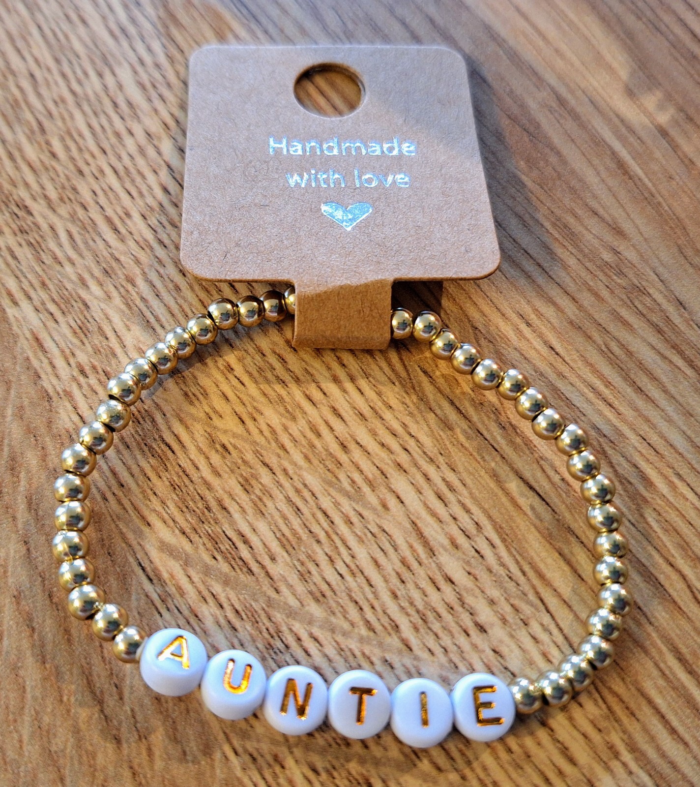 Handmade personalised name beaded bracelet, BFF, party bag filler ...