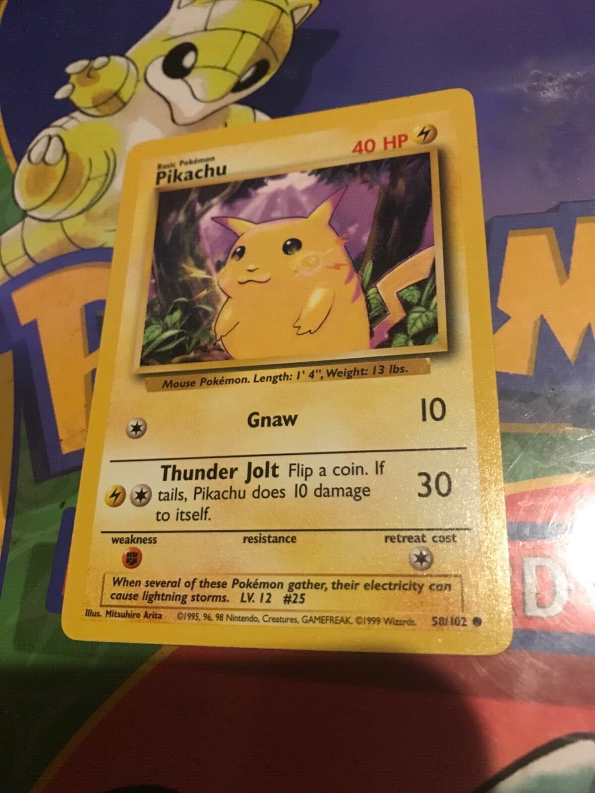 Mint! 1995-1999 Original Set 1st Gen Yellow Cheek Pikachu Pokemon Card ...