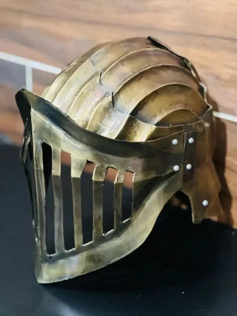 Medieval Larp Armor Dark souls inspired helmet Alva Knight Old Metal ...