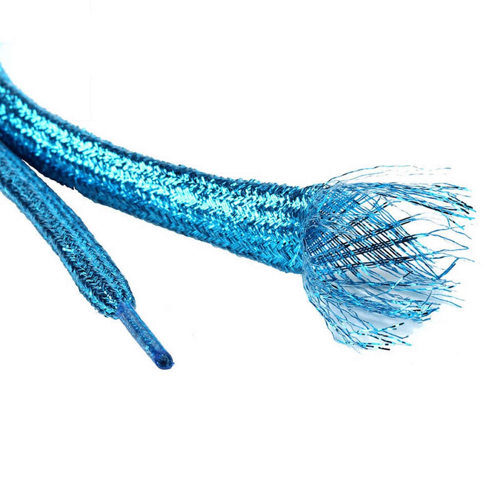 Shiny Gold Silver Shoelaces Sparkly Glitter Flat Shoelaces Shoe Laces ...
