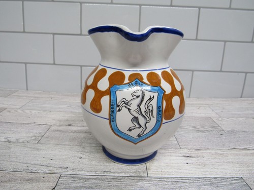 Vtg Leocorno Caber Siena Italy Hand Painted Ceramic creamer pitcher ...