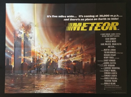 Meteor ORIGINAL Quad Movie Film Cinema Poster Sean Connery 1979 | eBay