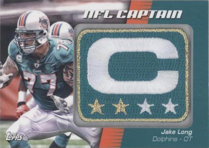 2012 Topps - Nfl Captain's Patch Jake Long #NCP-JL for sale online | eBay