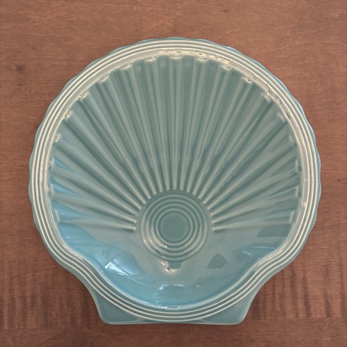 Fiestaware Fiesta Shell Plate Turquoise Blue 8.25 Inch Scalloped Edge ...