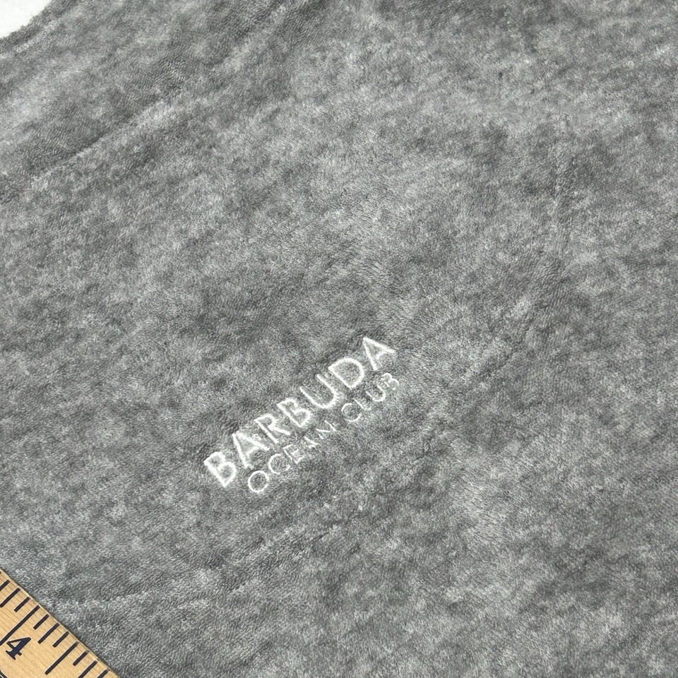 OAS Gray Polo Terry Cloth Spread Collar Shirt Large EMBROIDERED | eBay