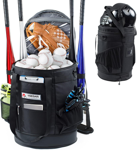 Baseball Bucket Bag- Coach Bag-Expandable Softball Bucket Organizer ...