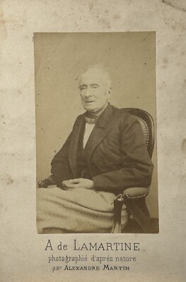 FRANCE Alphonse de Lamartine c1860 Photo Alexandre Martin Vintage ...