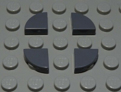 Lego Tile-Tile Rounded Corner 1x1 New Dark Grey 4 Piece (4095) | eBay