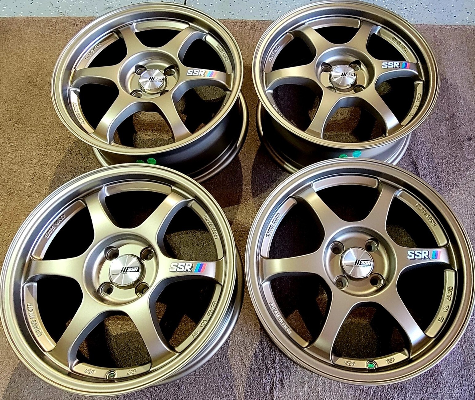 JDM SSR type C (RS) rep 16x7 4x100 +35 (Light Bronze) Full set | eBay