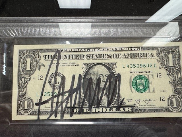 Donald Trump Original Signed / Autographed $1 Dollar Bill PSA/DNA ...