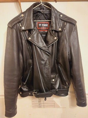 NEW XL first leather motorcycle jacket, Classic Leather Gear | eBay