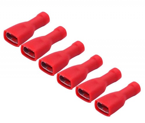 10x Faston Femmina 6,3x0,8mm + 10x Coprifaston Rosso FASTON Female | eBay