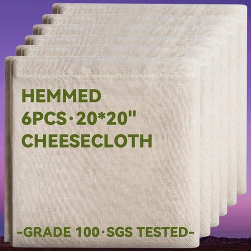 Olicity Cheese Cloth Grade 100 20x20Inch Hemmed Cheesecloth for ...
