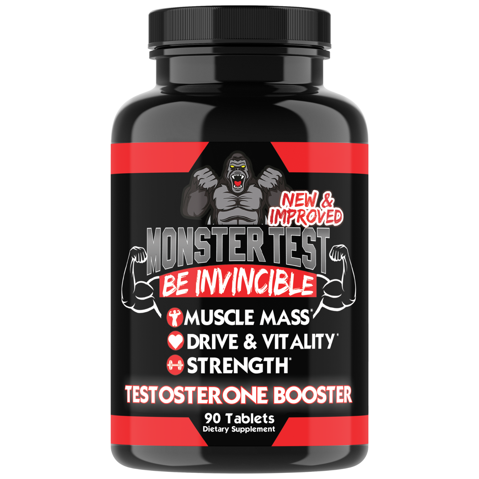 Monster Test Red Label Mens Testosterone Booster Male Enhancement ...