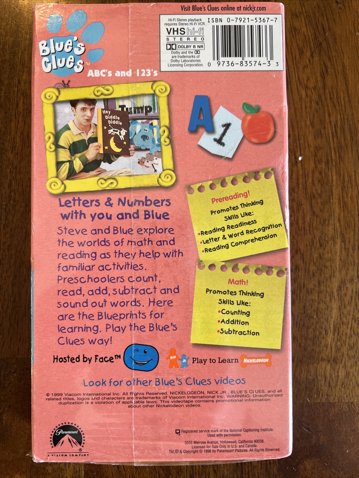 Blues Clues - ABCs and 123s (VHS, 1999) for sale online | eBay
