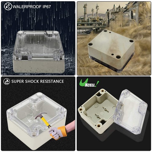 9.4"x6.3"x4.7" ABS Junction Box Electric Project Enclosure Clear | eBay