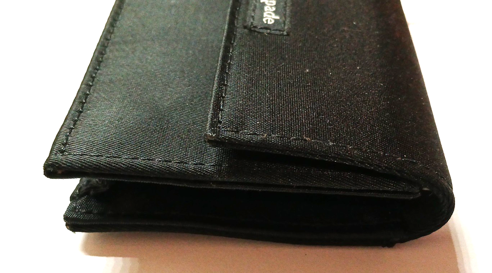 Kate Spade Black Credit Card ID Wallet Keychain Change Purse Zipper NEW ...